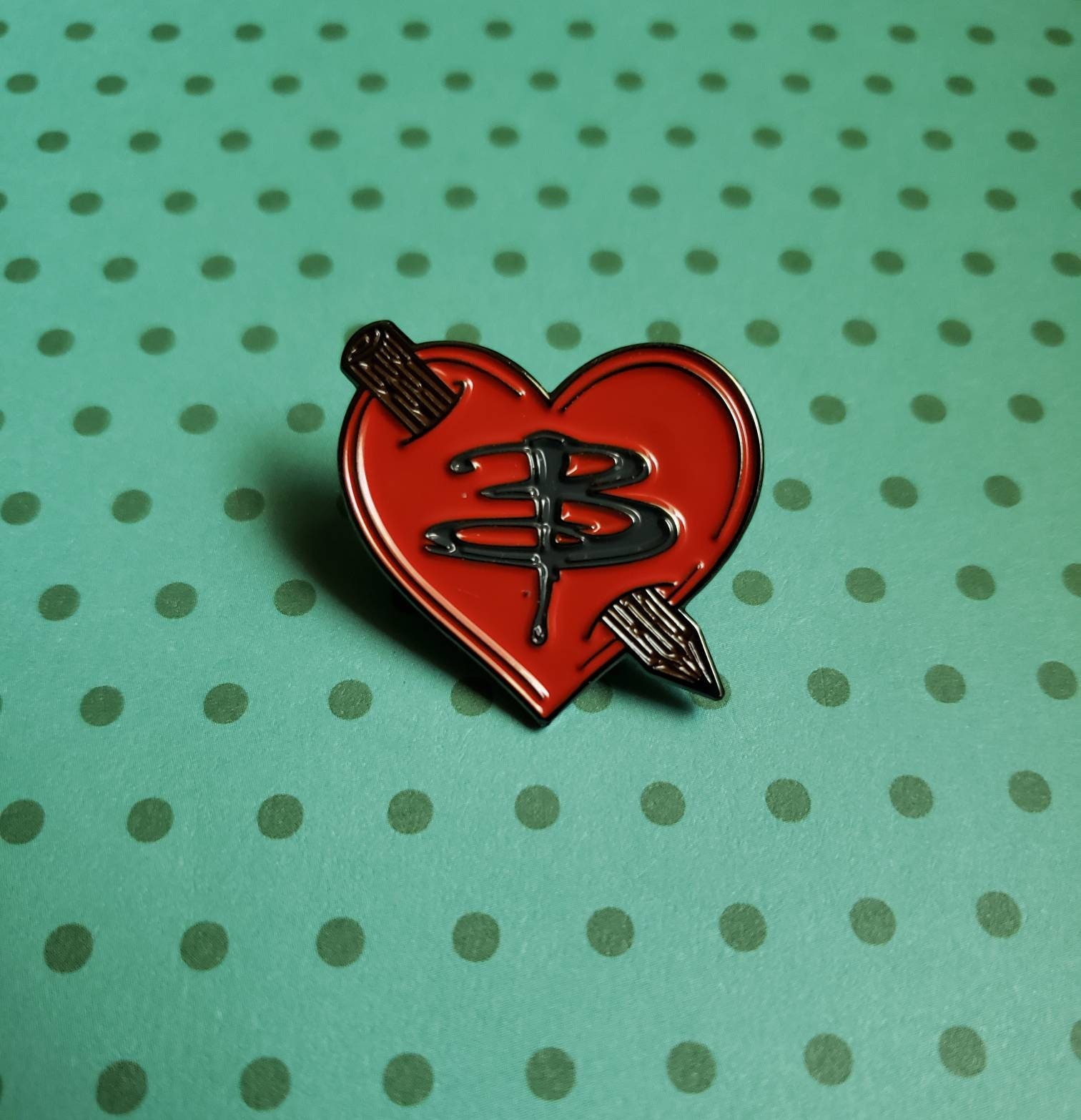 Slayer Stake in the Heart Enamel Pin - Etsy