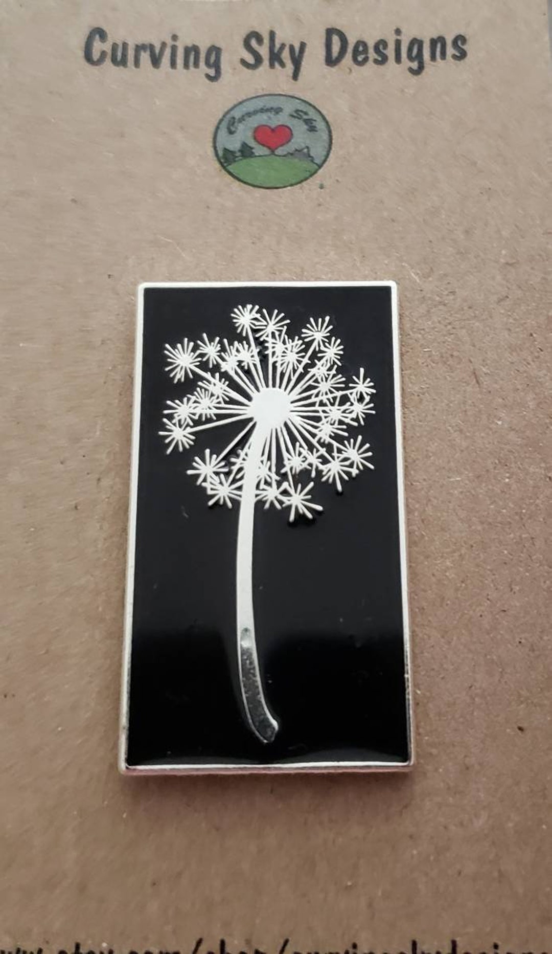 Dandelion Enamel Pin - Etsy