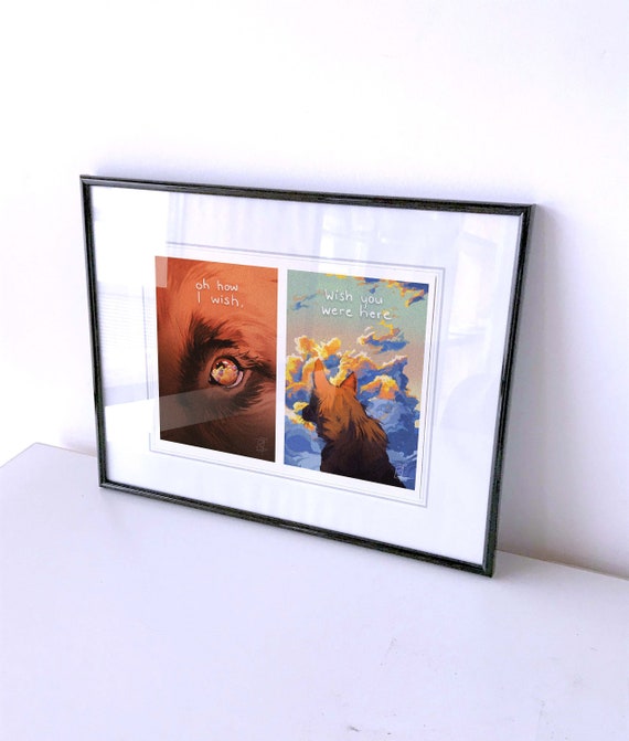 WISH Print Comic Panel Landscape Dog German Shepherd | Etsy