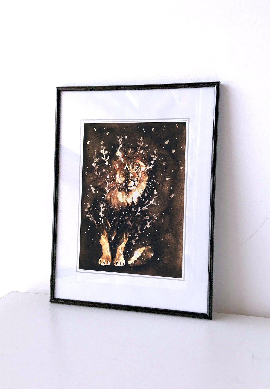 Creeping, Print, Lion, Surreal, Plants, Illustration, Drawing, Painting ...