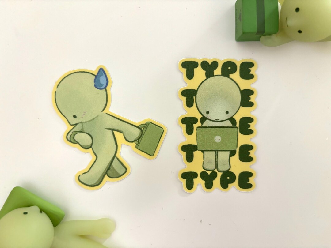 Working Smiski Matte Weatherproof Vinyl Stickers - Etsy