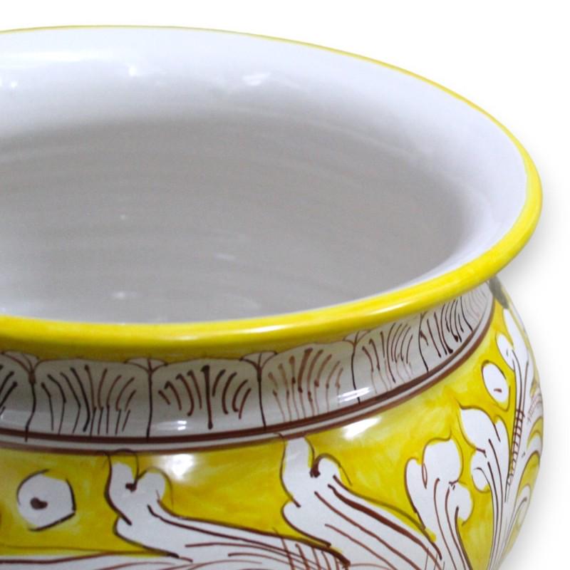 Cachepot Caltagirone Ceramic Plant Pot, 5 Size Options (1 Unit) Yellow ...