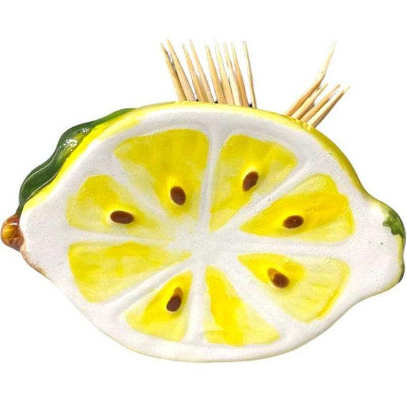 Sicilian Ceramic Appetizer Holder in the Shape of a Lemon - Etsy