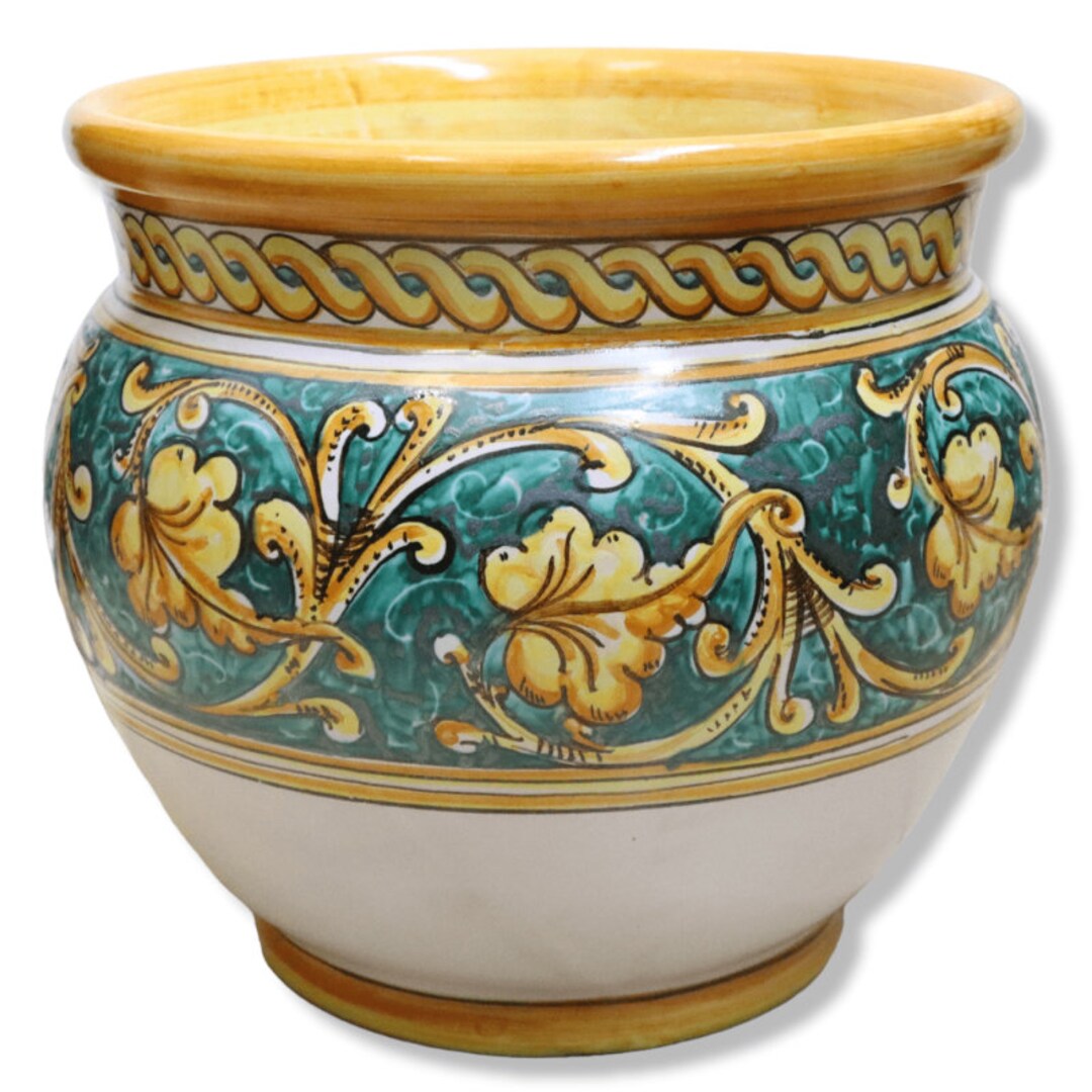 Cachepot, Plant Pot in Fine Ceramic, Baroque Decoration, With Different ...