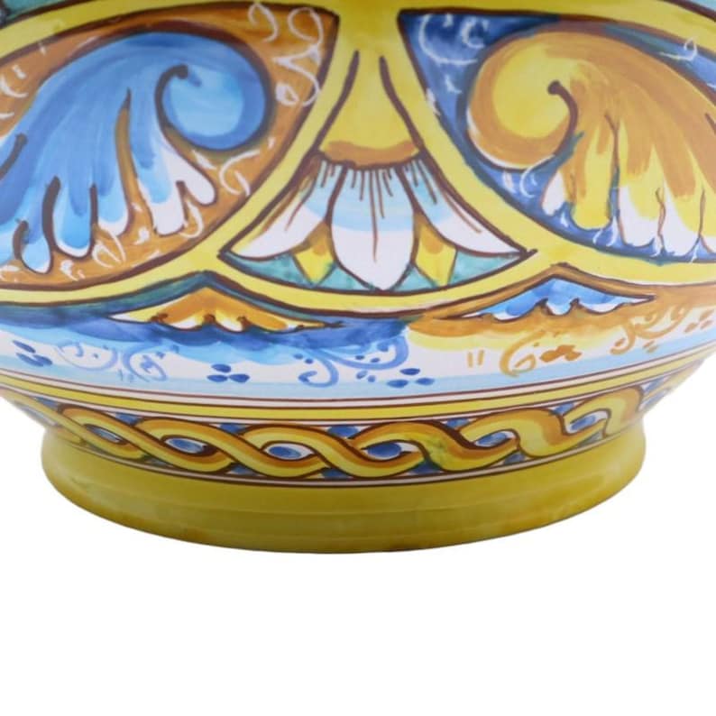 Cachepot Caltagirone Ceramic Plant Pot, Baroque-palermo Decoration ...