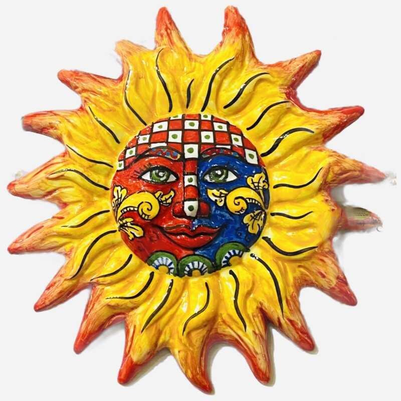 Sun with Sicilian ceramic rays diameter about 33 cm Fine Art Ceramics ...