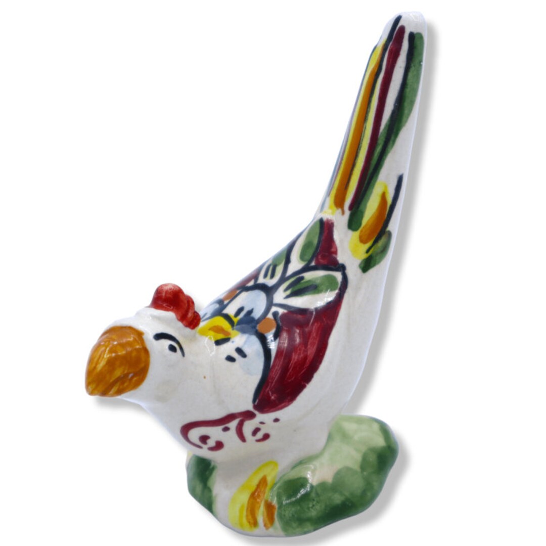 Caltagirone Ceramic Parrot, Assorted Decorations & Colours, H 8 Cm X W ...