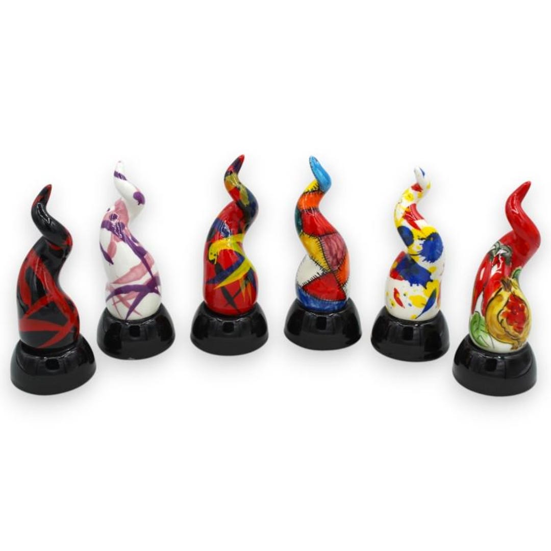 Vertical Lucky Horn in Sicilian Ceramic, Approx. 13 Cm High (1 Unit ...