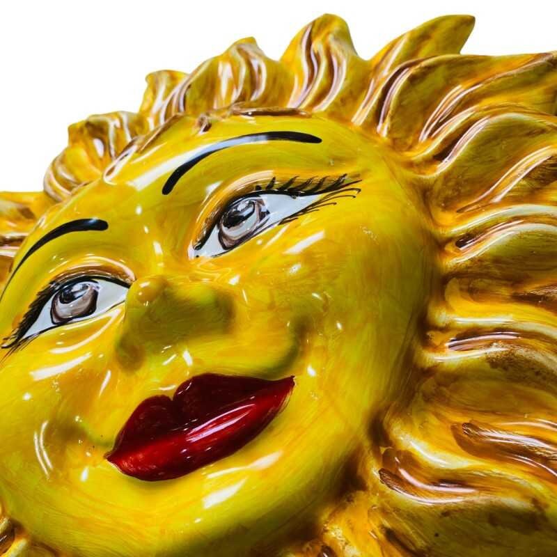 Sun with Sicilian ceramic rays diameter about 33 cm Fine Art Ceramics ...