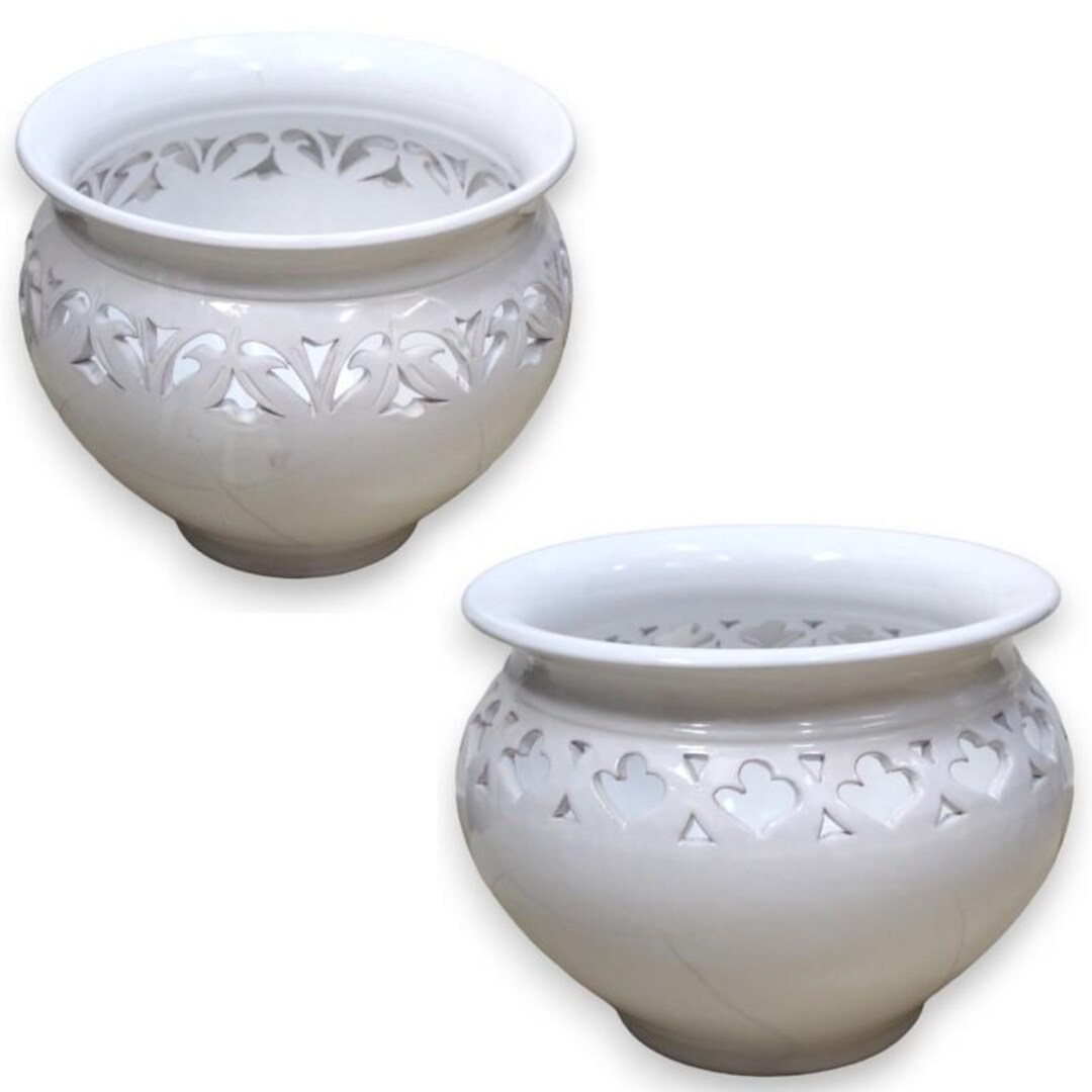 Cachepot Caltagirone Ceramic Perforated Plant Pot, With Different Size ...