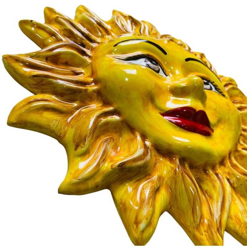 Sun with Sicilian ceramic rays diameter about 33 cm Fine Art Ceramics ...