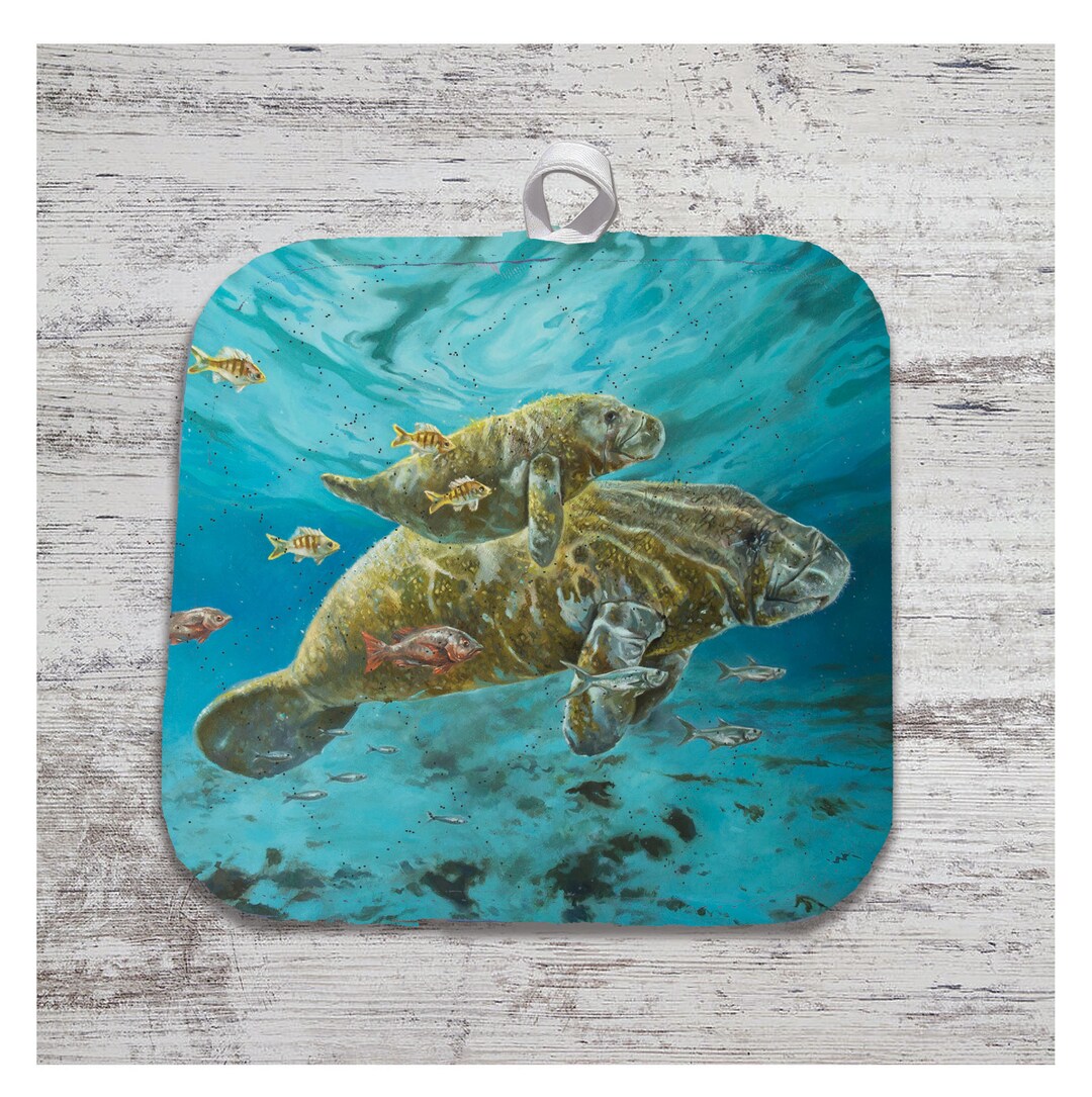 Manatee Pot Holder, Pot Holders, Oven Mitts, Manatees, Sea Cow - Etsy