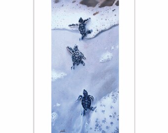 Sea Turtle Art Print 8x10 Beach Wall Decor - Etsy