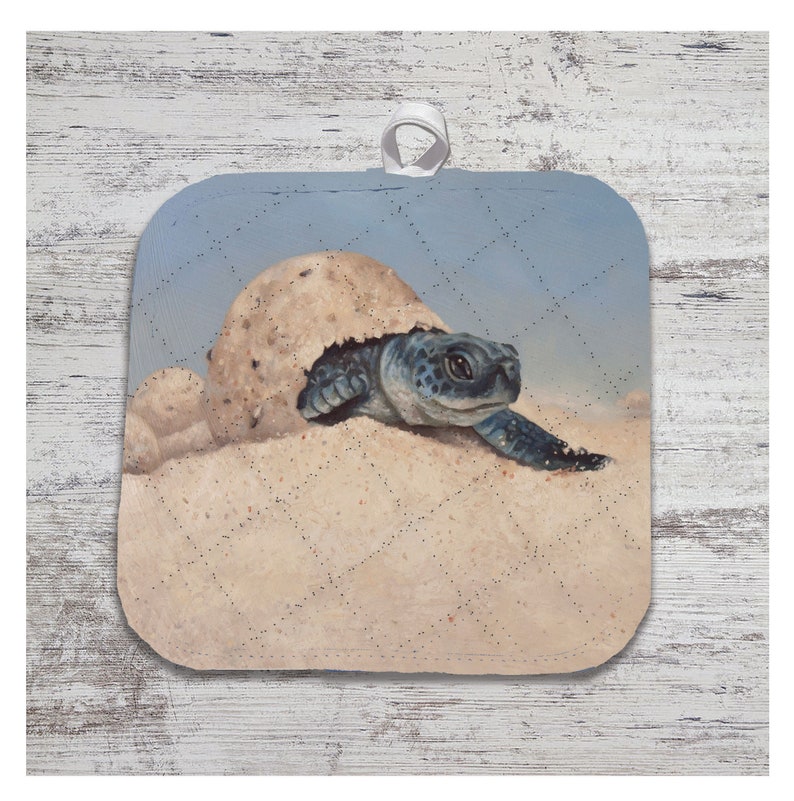 Sea Turtle Pot Holder, Pot Holder, Sea Turtles, Sea Turtle Art - Etsy