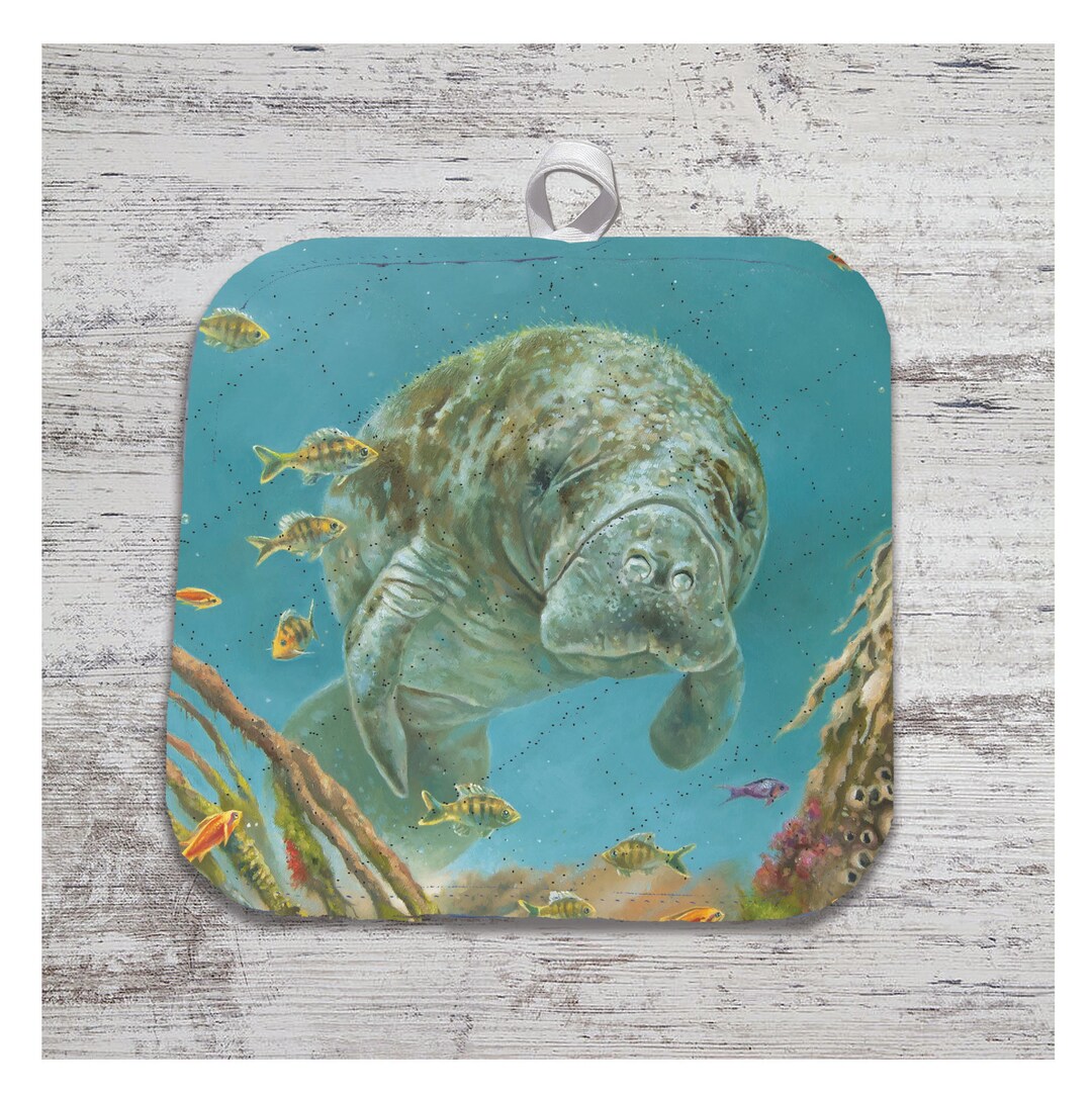 Manatee Pot Holder, Pot Holders, Pot Holder, Manatees - Etsy