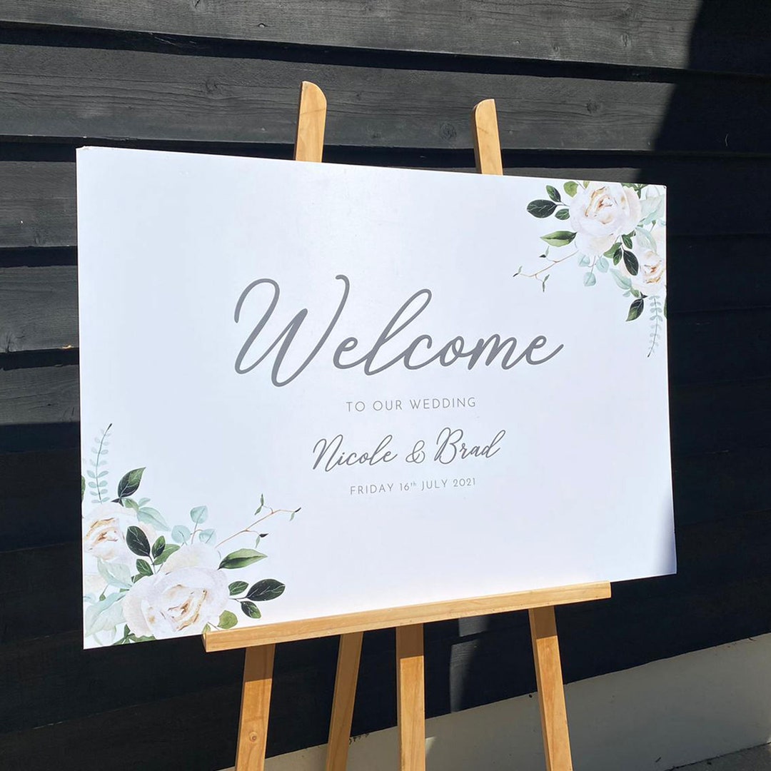 Welcome Wedding Sign, Personalised Wedding Welcome Sign, Party Sign ...