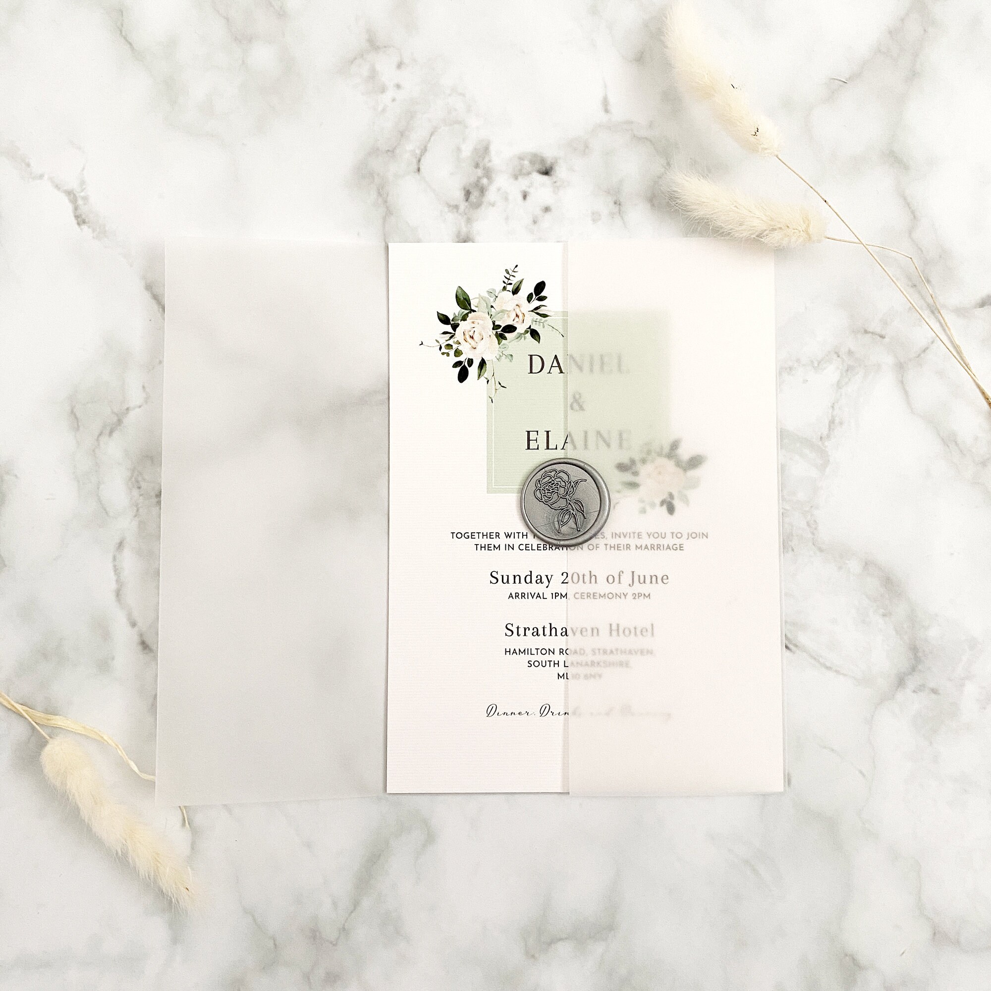 Vellum Jacket for A5 Wedding Invitations, Vellum Wrap, Vellum Wedding ...