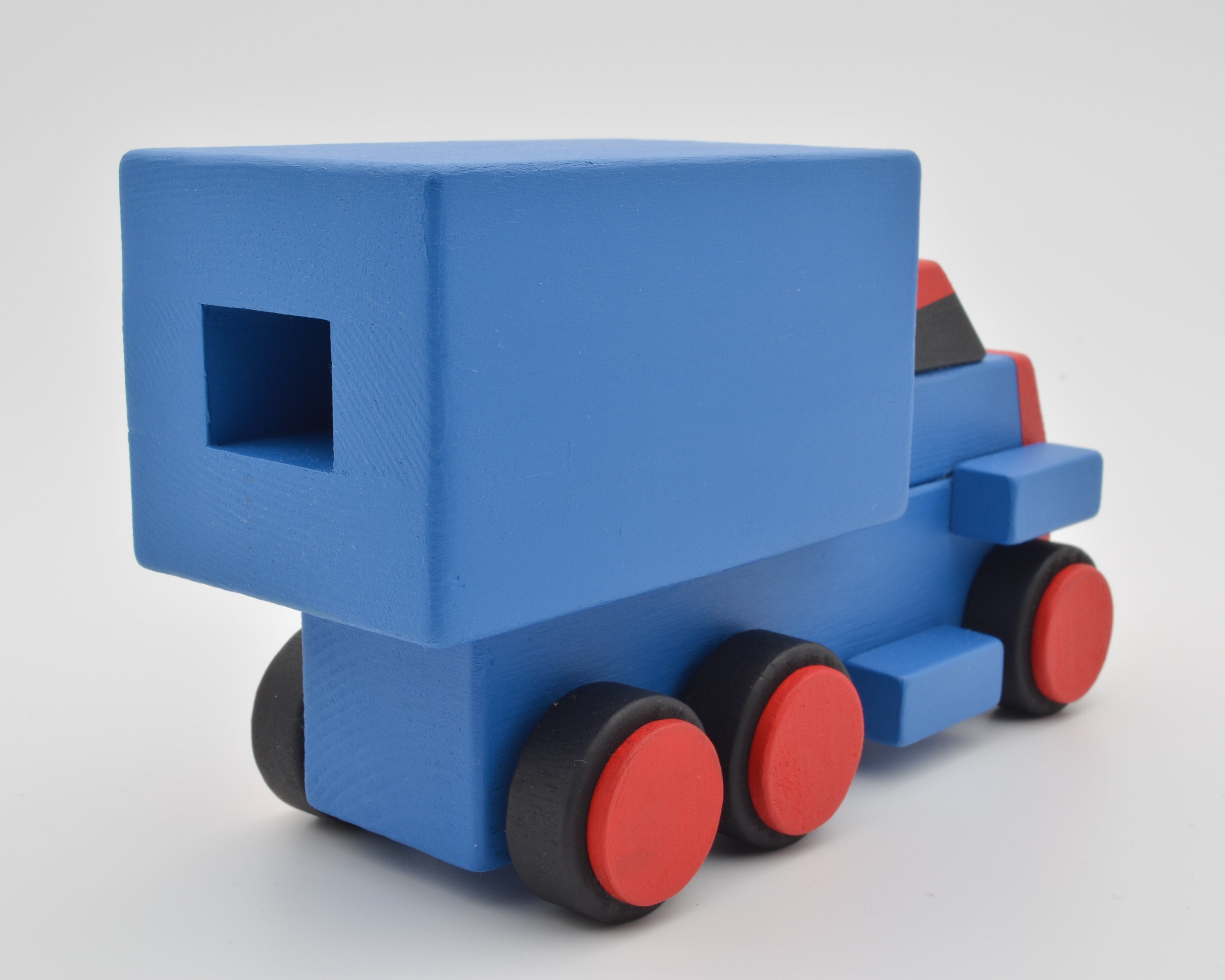 Wooden Toy Delivery Truck Handcrafted Hand Painted - Etsy