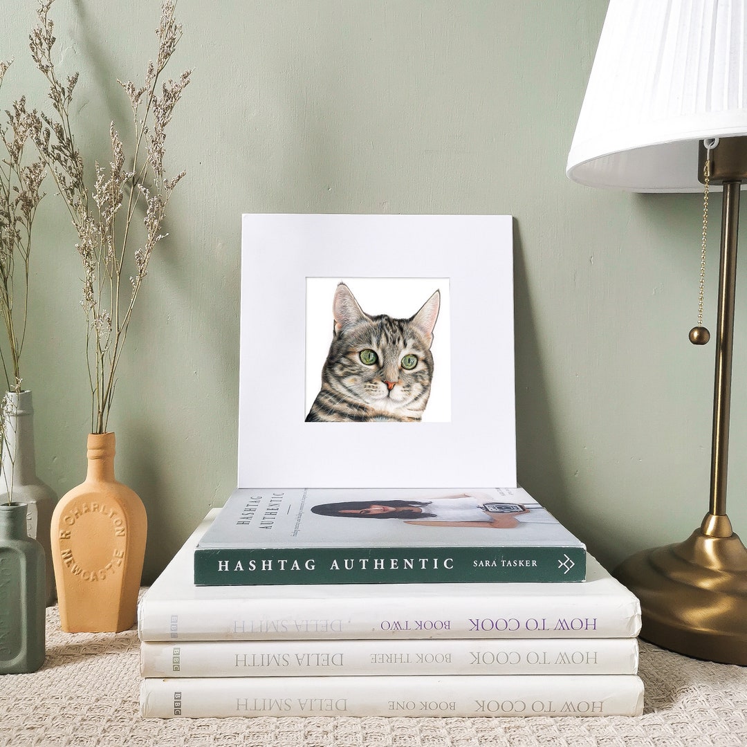 Tabby Cat Art Print Tabby Cat Print Cat Print Mounted Print Pet Print ...