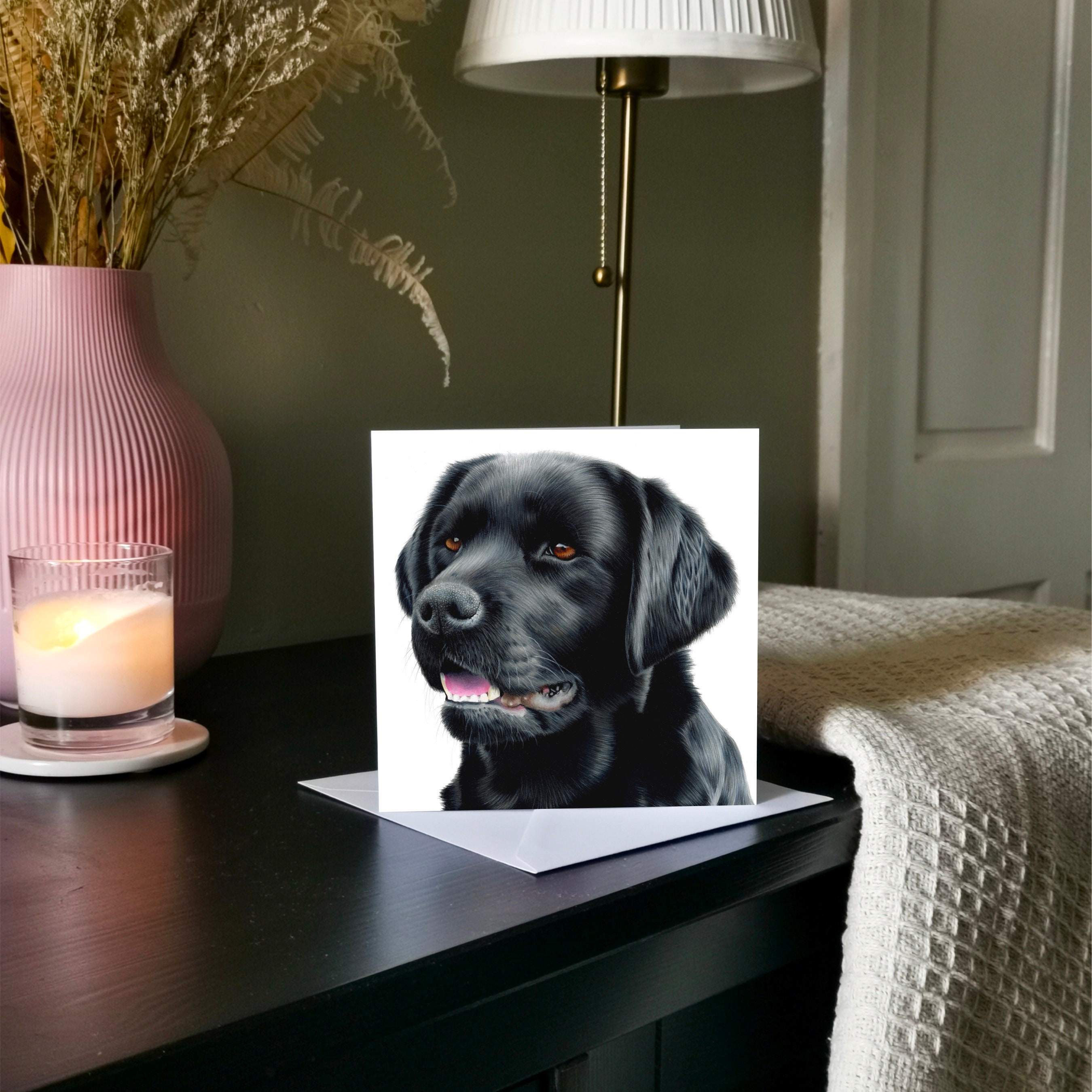 Labrador Greetings Card Black Labrador Card Pet Greetings Card Dog Card ...