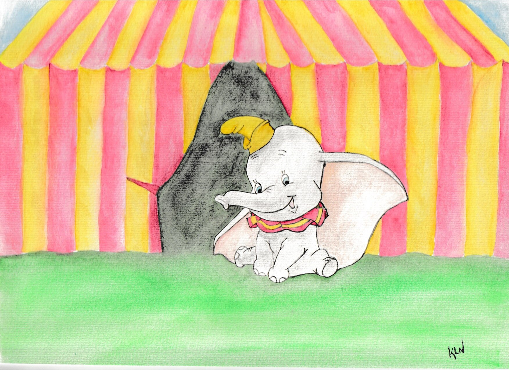 Dumbo at the Circus Original Watercolour Painting Disney Inspired - Etsy