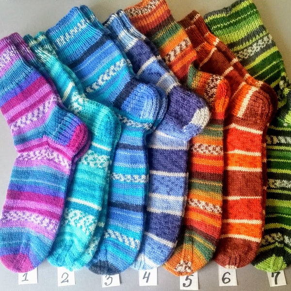 Hand Knit Socks - Etsy