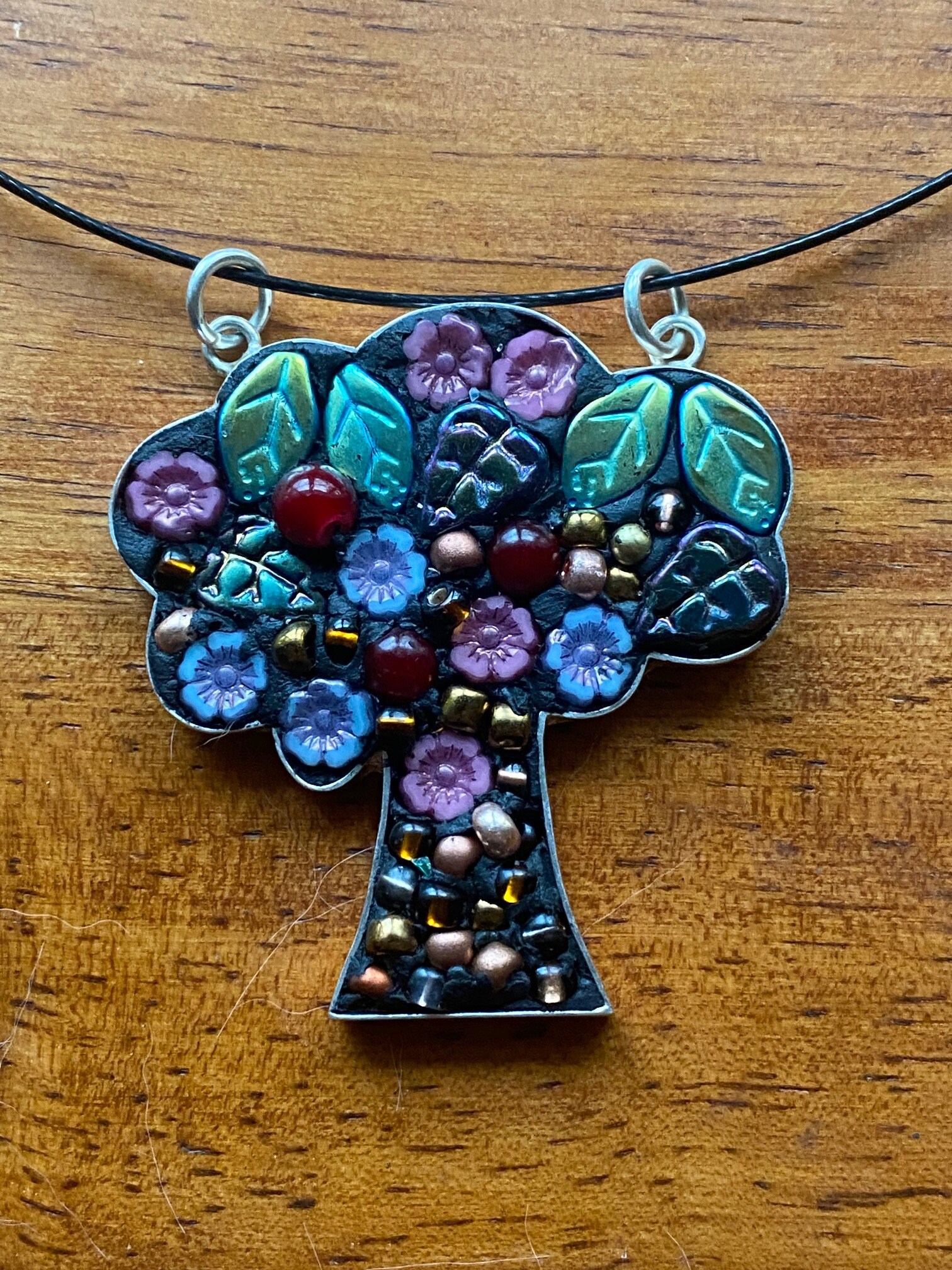 Mini Mosaic Tree Pendant - Etsy