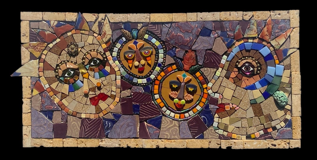 Emerging Faces Mosaic Artwork, Wall Art - Etsy