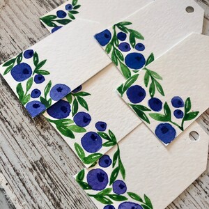 Watercolor Gift Tag Set: Blueberry - Etsy