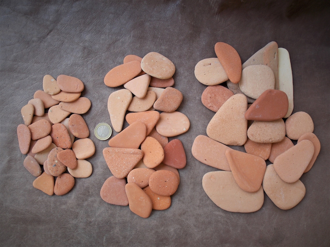 Surf Tumbled Terracotta Tiles: Beach Decor, Pebble Art, Mosaic Making ...