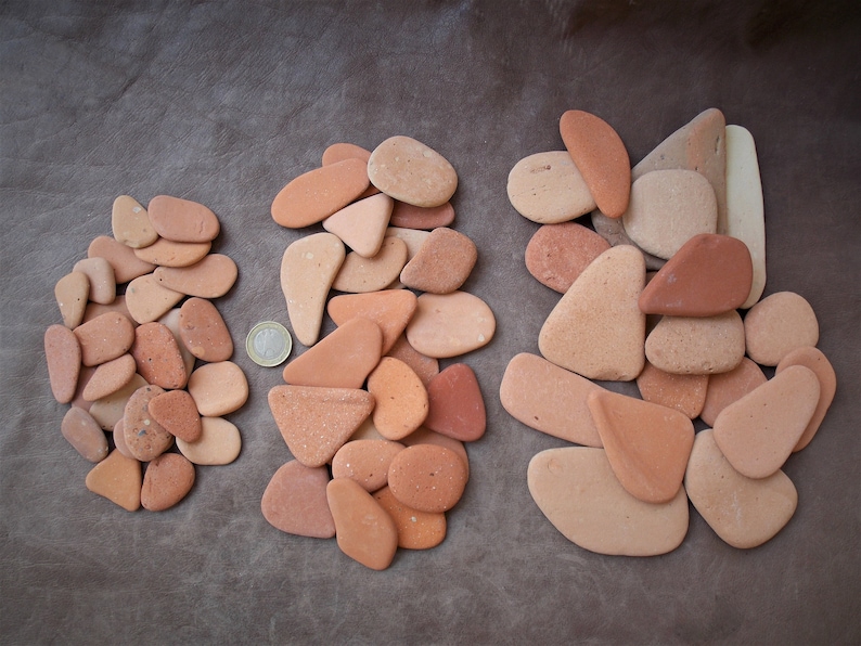 Surf Tumbled Terracotta Tiles: Beach Decor, Pebble Art, Mosaic Making ...
