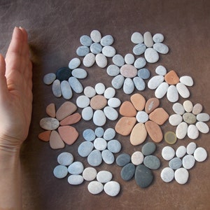 100 Flat Thin Beach Rocks for Craft Pebble Art DIY Projects; Colorful ...