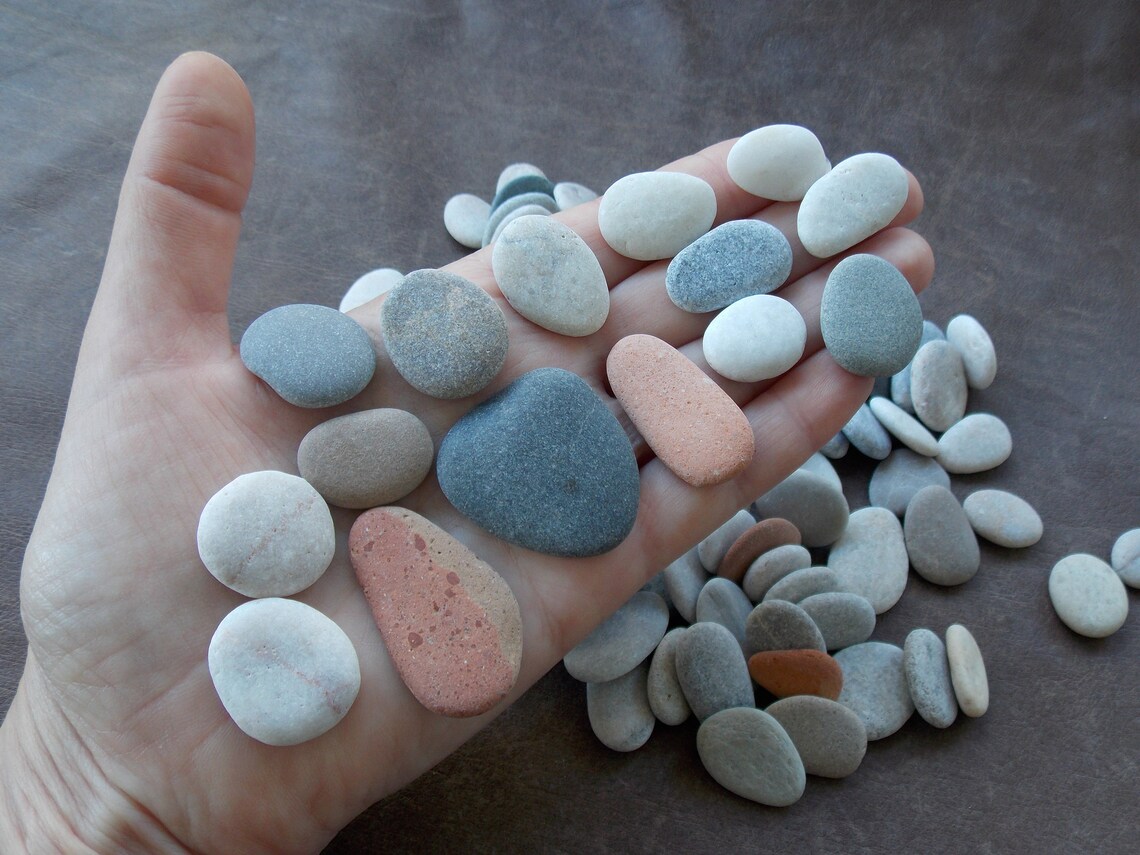 100 Flat Thin Beach Rocks for Craft Pebble Art DIY Projects - Etsy