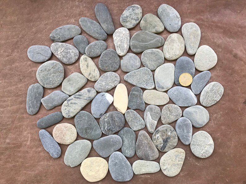 Bulk Flat Mediterranean Slate Rocks Small to Big Thin Grey | Etsy