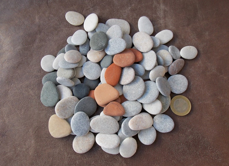 100 flat thin beach rocks for craft Pebble art DIY projects | Etsy