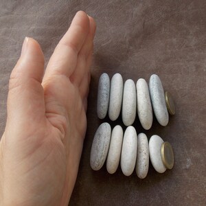 10 Flat Oval Shaped Beach Rocks for Pebble Art, Mandala Painting ...