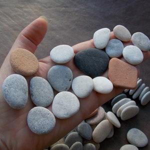 100 Flat Thin Beach Rocks for Craft Pebble Art DIY Projects; Colorful ...
