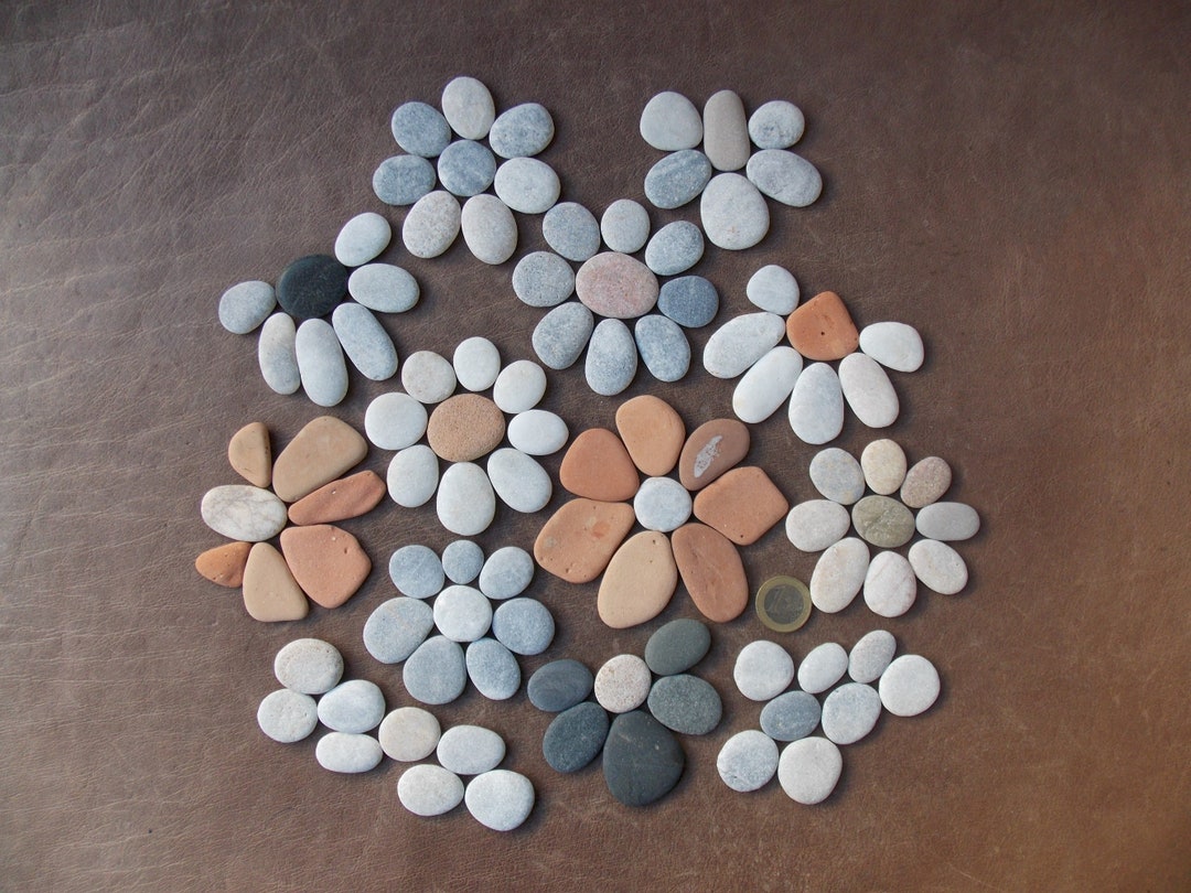 100 Flat Thin Beach Rocks for Craft Pebble Art DIY Projects; Colorful ...
