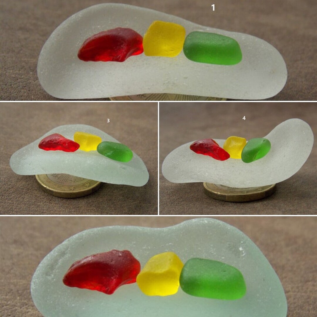 Unique Genuine Sea Glass Set for Jewelry Making. Rare Colors Surf ...