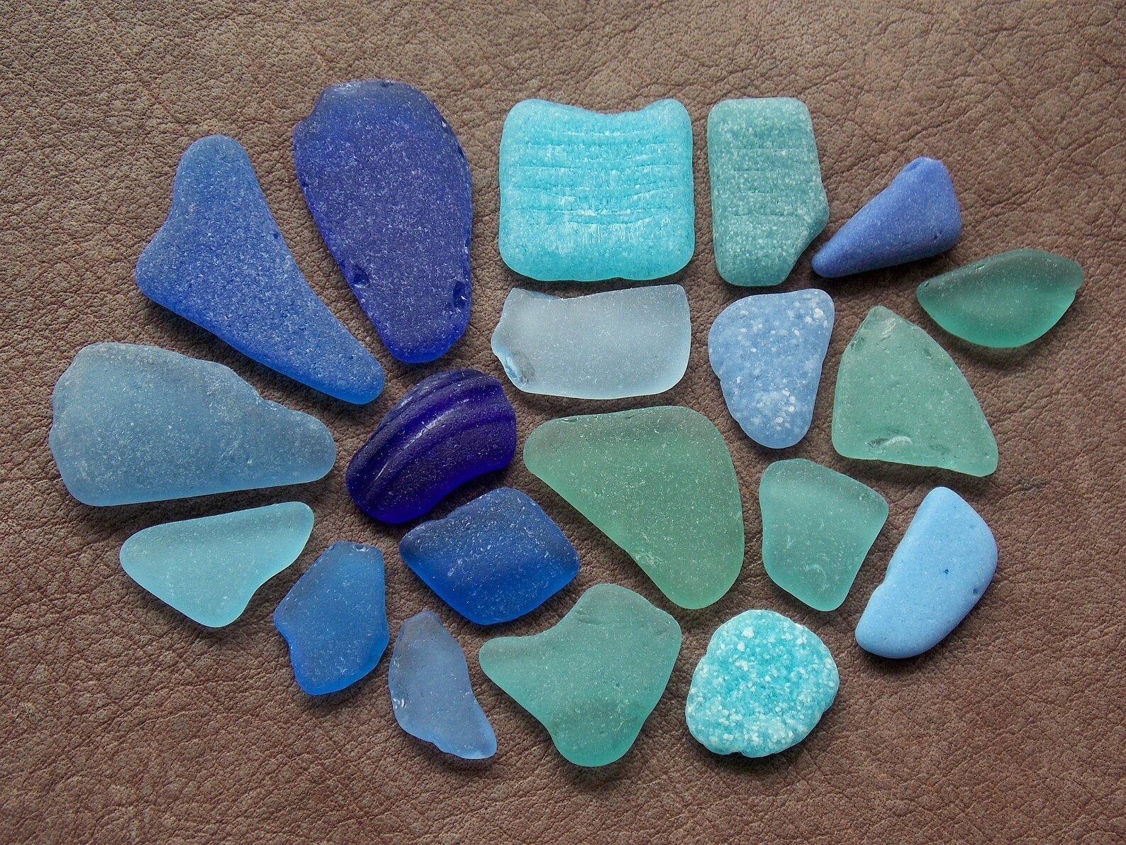 Collectible Rare natural blue sea glass. Genuine surf tumbled | Etsy