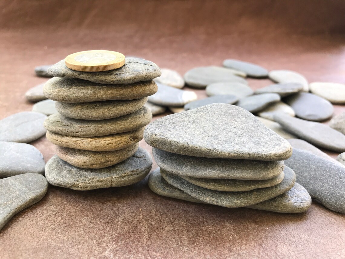 Bulk Flat Mediterranean Slate Rocks Small to Big Thin Grey | Etsy