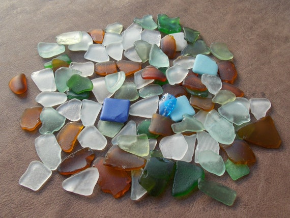Ocean Glass for Crafts Genuine Sea Glass Very Tiny Pieces for Mosaics ...