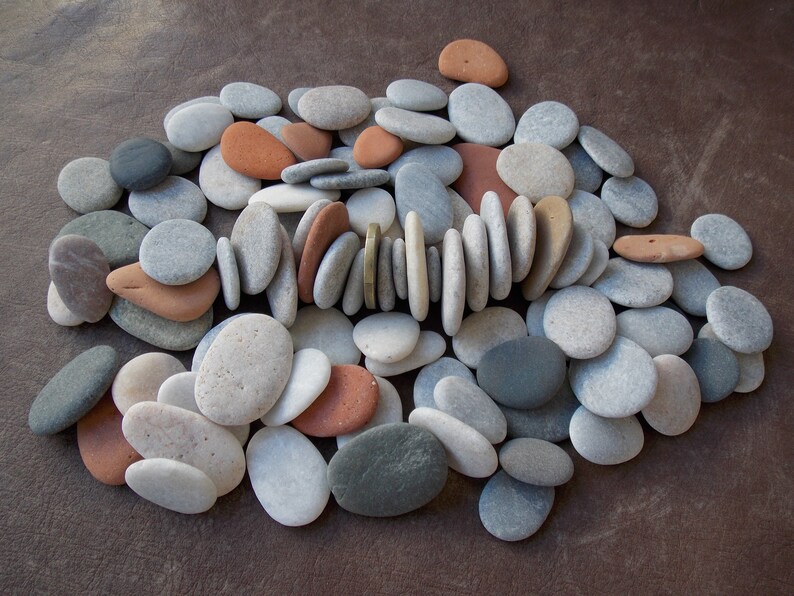 100 flat thin beach rocks for craft Pebble art DIY projects | Etsy