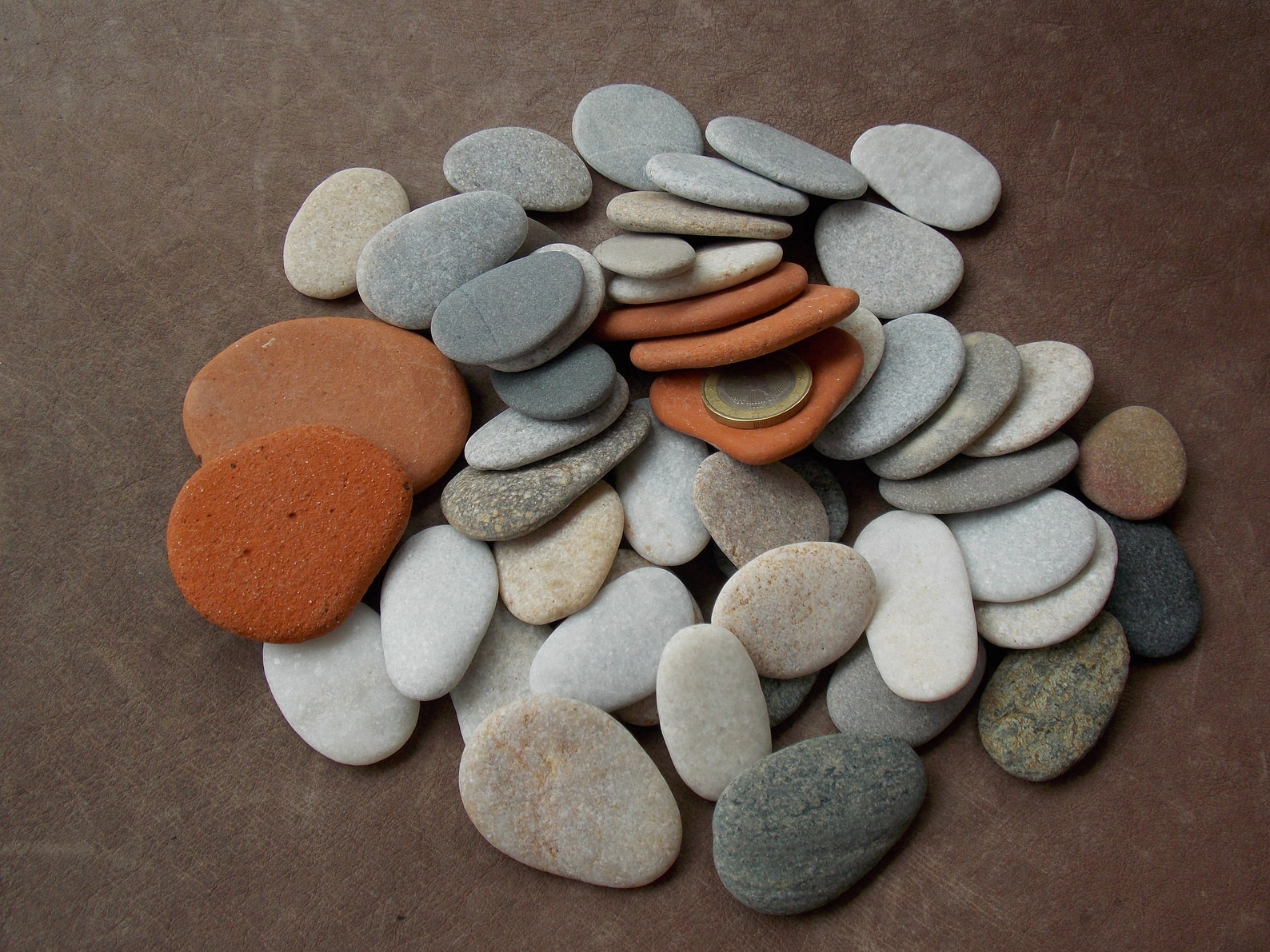 50 Flat Smooth Oval & Round Colourful Beach Stones for Pebble - Etsy