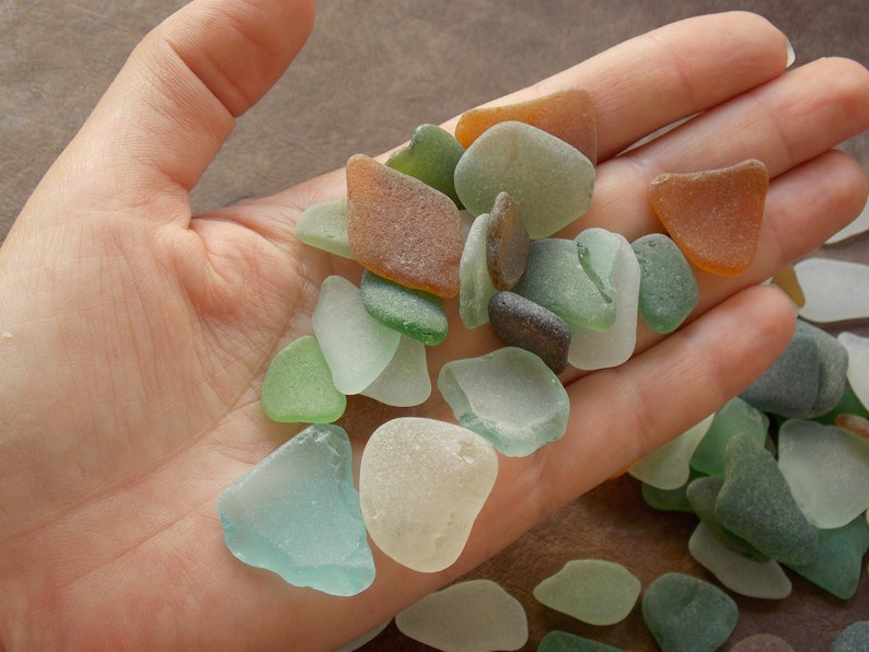 Bulk Frosted Genuine Surf Tumbled Spanish Sea Glass for Jewelry, Mosaic ...