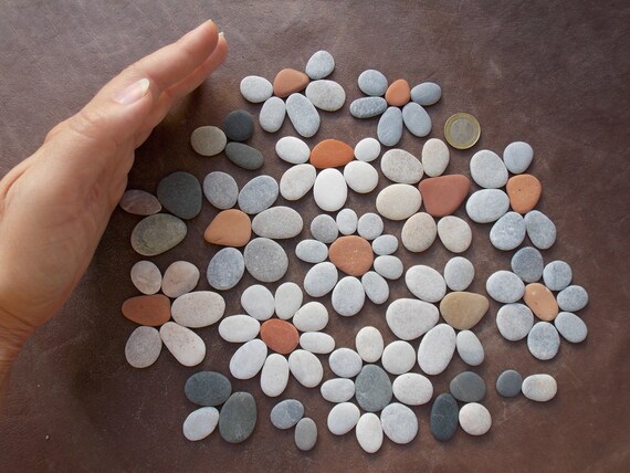 100 flat thin beach rocks for craft Pebble art DIY projects | Etsy