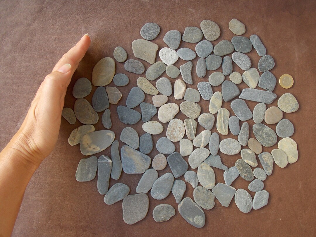 100 Mediterranean Beach Slate Rocks: Thin Sea Stones for Pebble Art - Etsy