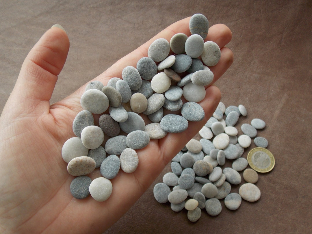 100 Smooth Miniature Sea Rock Pebbles; Tiny Craft Stones Bulk; Mini ...