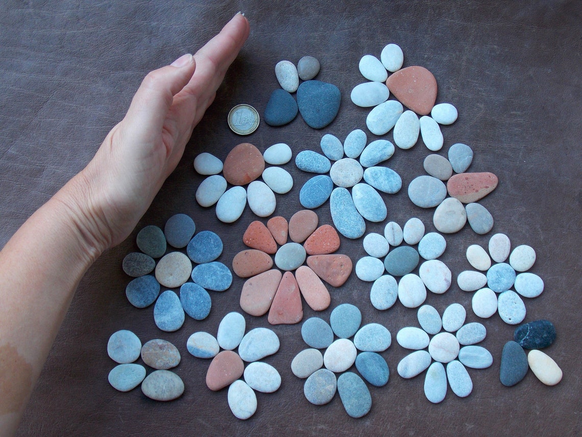 100 Flat Thin Beach Rocks for Craft Pebble Art DIY Projects - Etsy