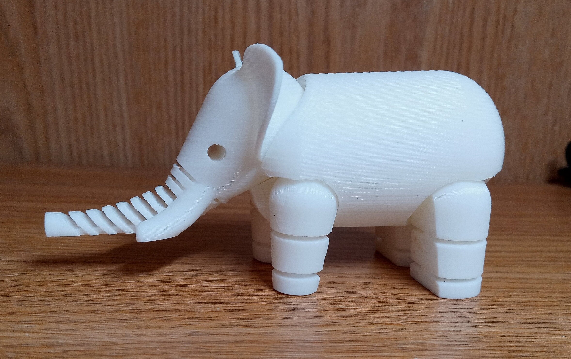 Articulated Elephant 4 1/4 Long 3D Printed at 130% size | Etsy